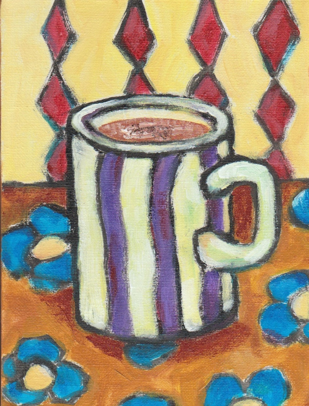 Still Life Painting Original Coffee Mug Tea Mug Coffee Cup Acrylic ...