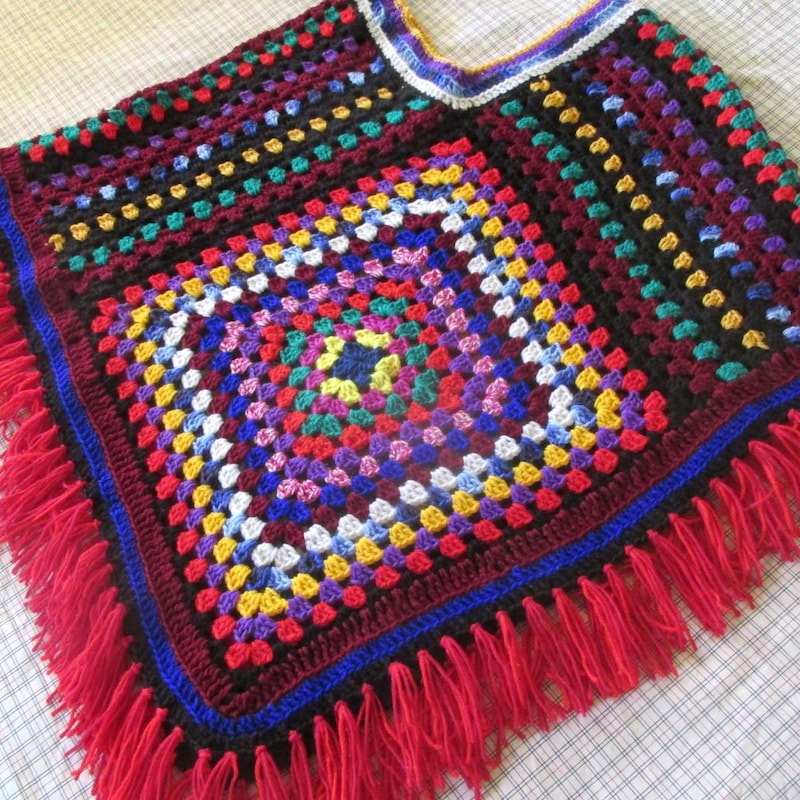 Granny Square Poncho - Etsy