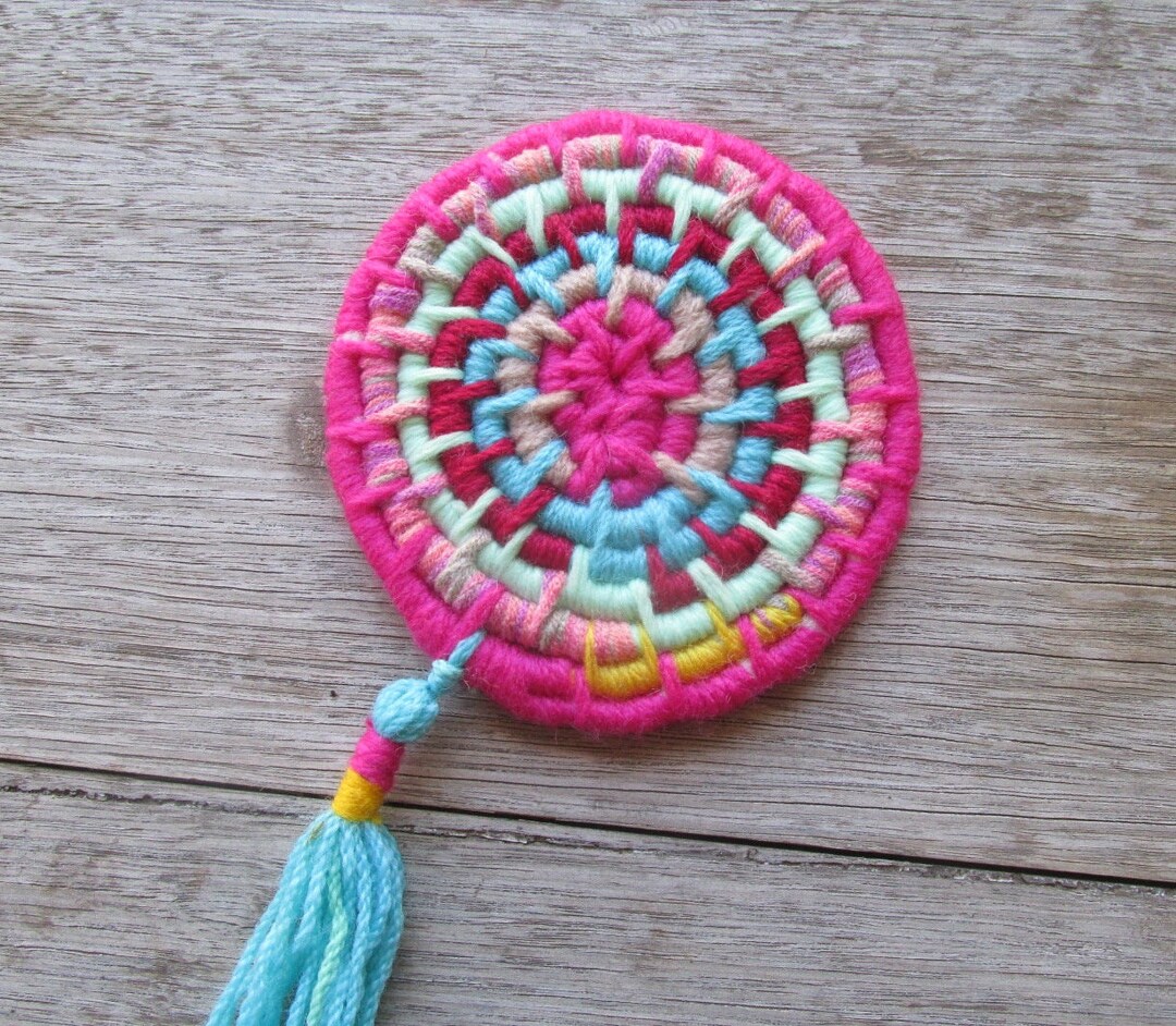Coil Weaving God's Eye Yarn Woven Wall Hanging Woven Art Colourful ...
