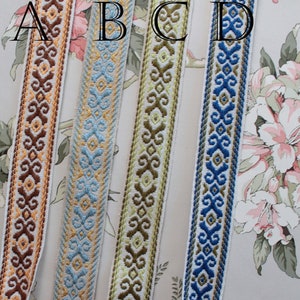 Medieval Tricolor Jacquard Braid With Geometric Patterns 32 Mm Wide by ...