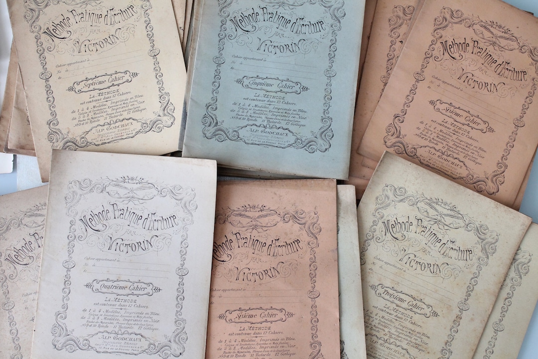 Old School Notebook, Practical Method of Writing by Victorin, Tinted ...