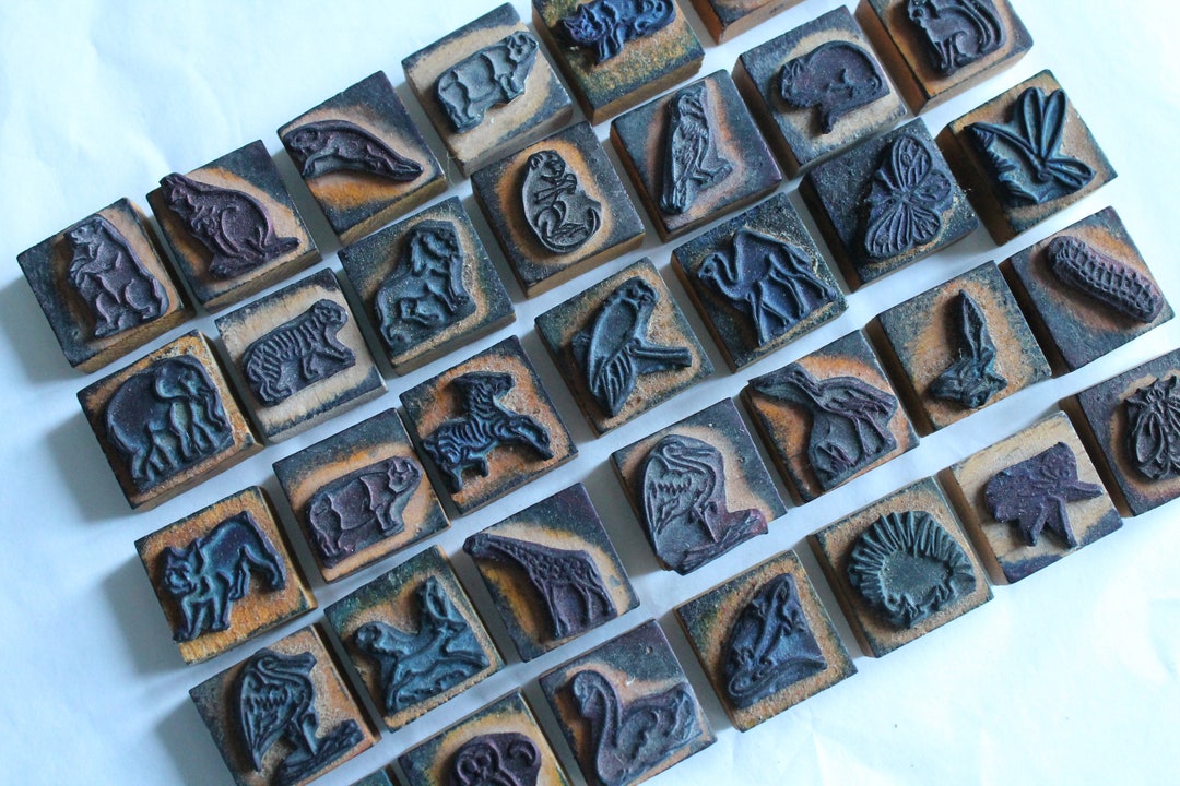 1950s Animal Rubber Stamp, Tiny Farm, Miniature Animals, Learning Game ...