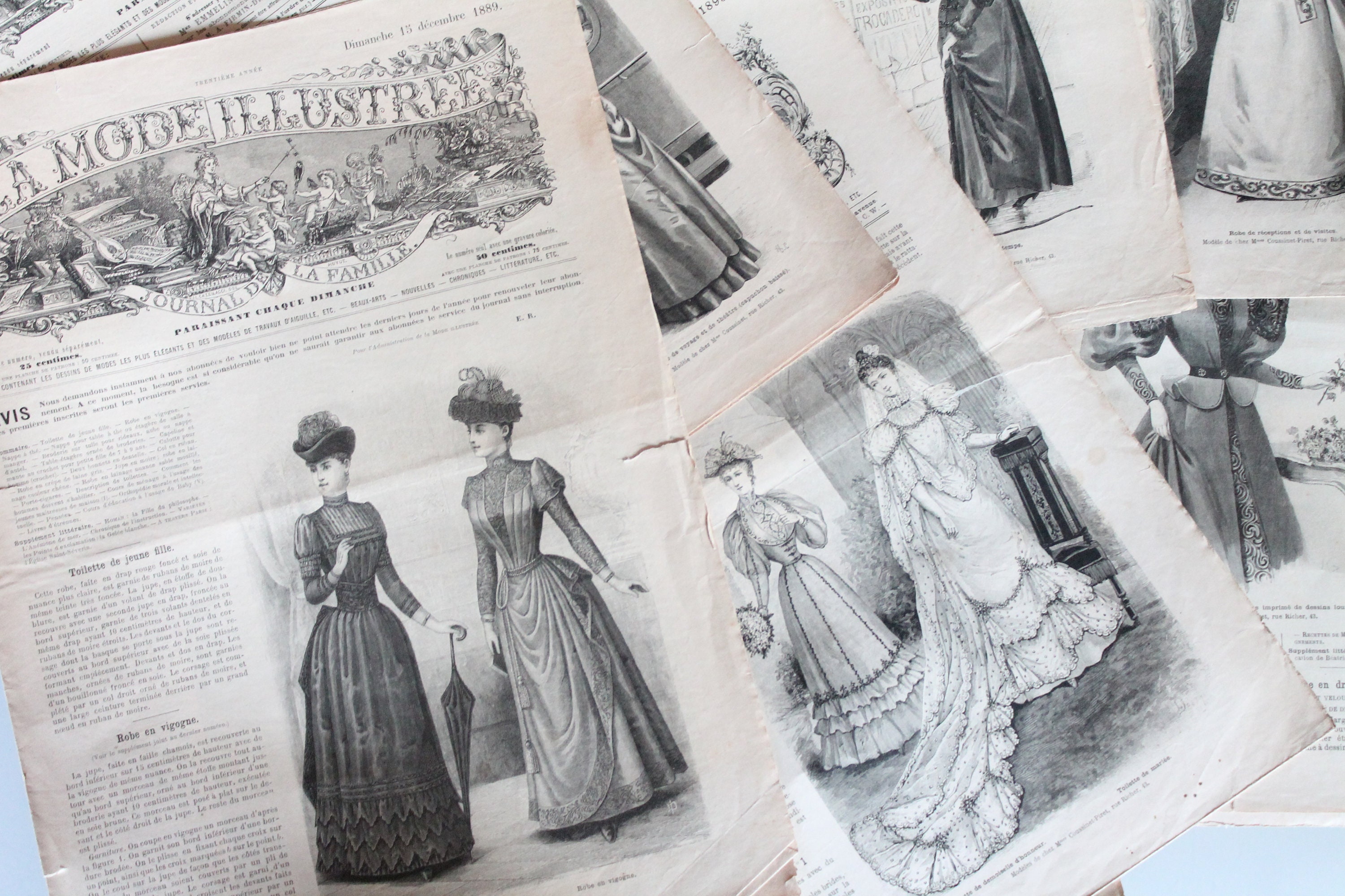 La Mode Illustrée 1890's, French Fashion Magazine of the 1890s, 4242 - Etsy