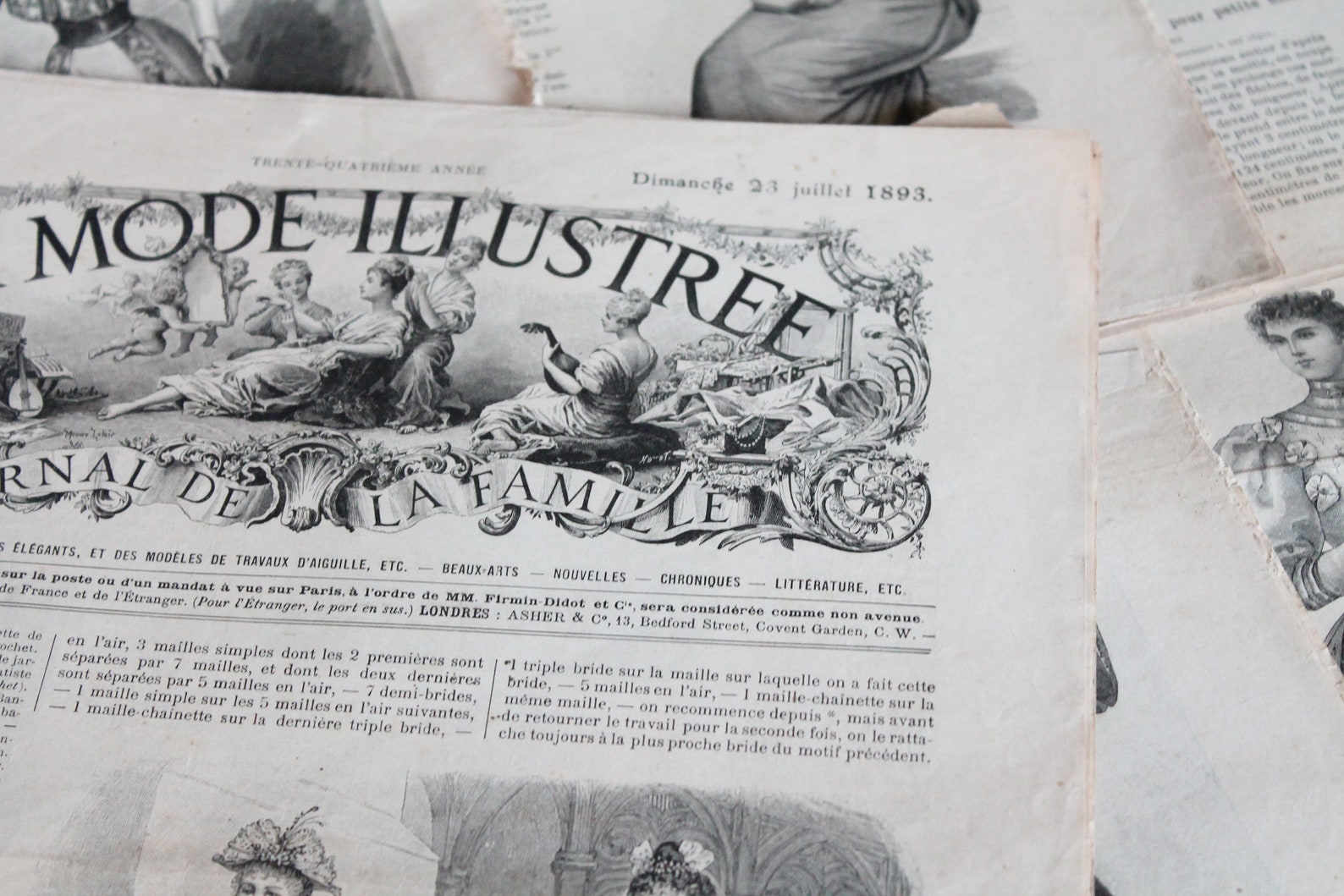 La Mode Illustrée 1890's, French Fashion Magazine of the 1890s, 4242 - Etsy