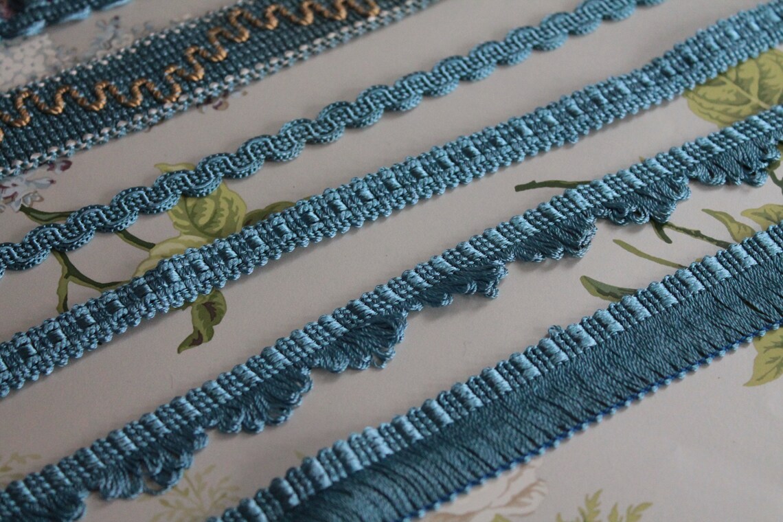 Blue Trimmings Trimming, Lampshade Border, Curtain Ornament, Curtain ...