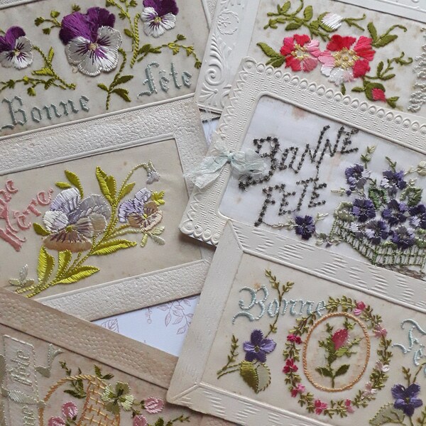 Embroidered Card - Etsy