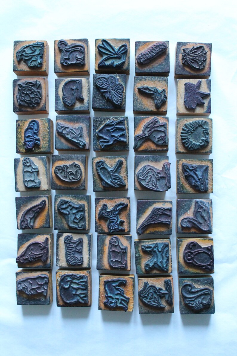 1950s Animal Rubber Stamp, Tiny Farm, Miniature Animals, Learning Game ...