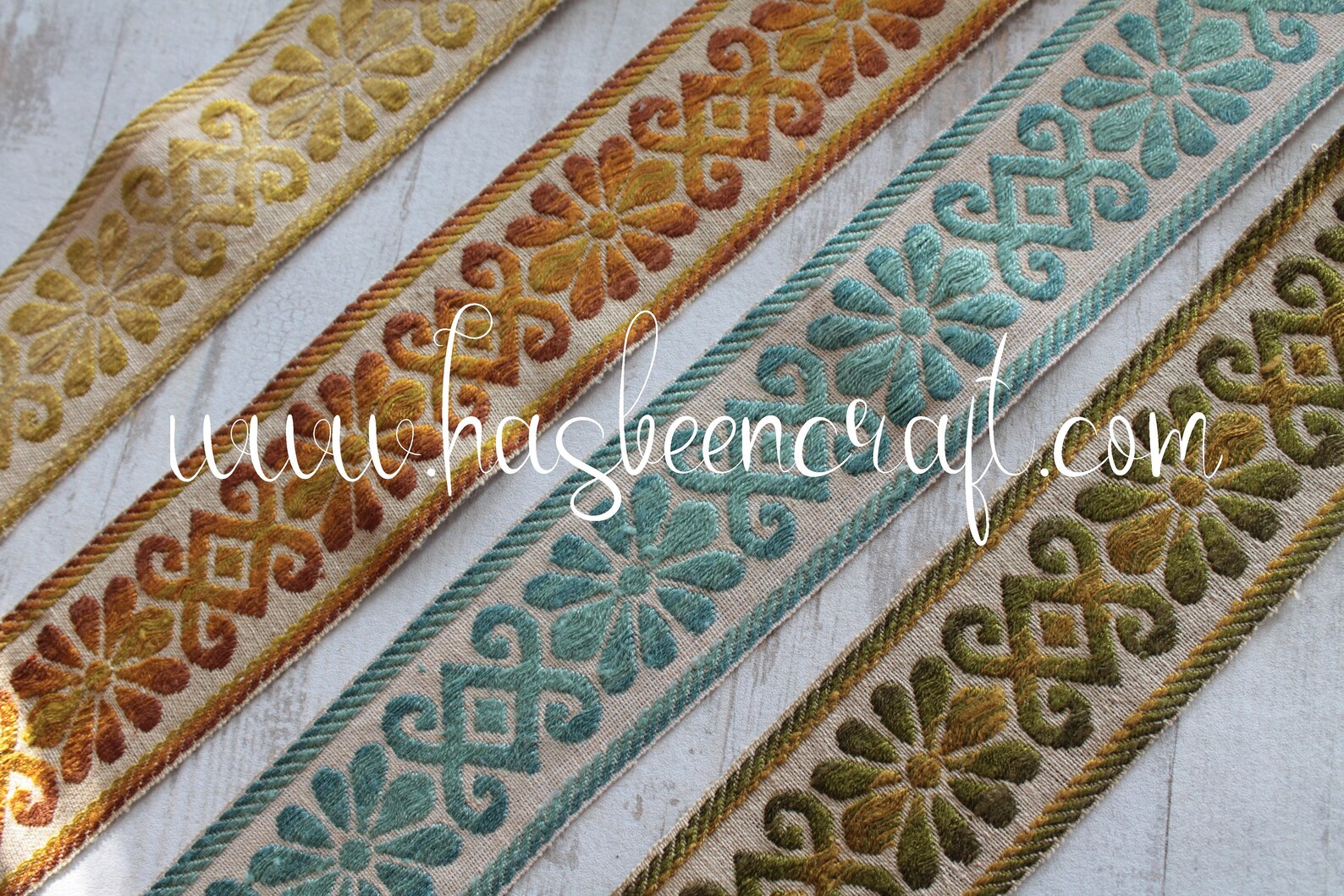 Medieval Tricolor Jacquard Braid With Geometric Patterns, Width 6.8 Cm ...
