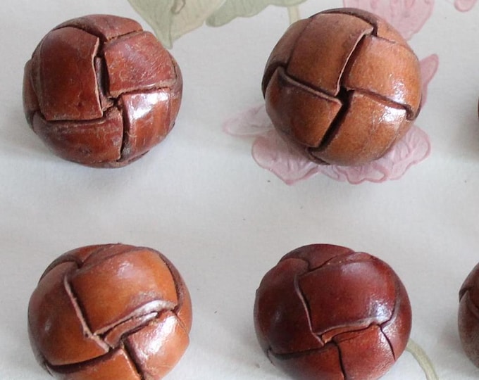 Set of 10 Antique Braided Genuine Leather, Buttons for Duffle Coat ...