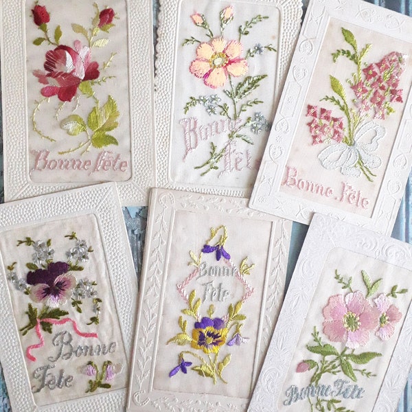 Embroidered Card - Etsy