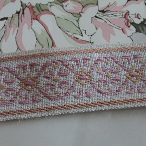 Medieval Tricolor Jacquard Braid With Geometric Patterns, Width 3.5 Cm ...
