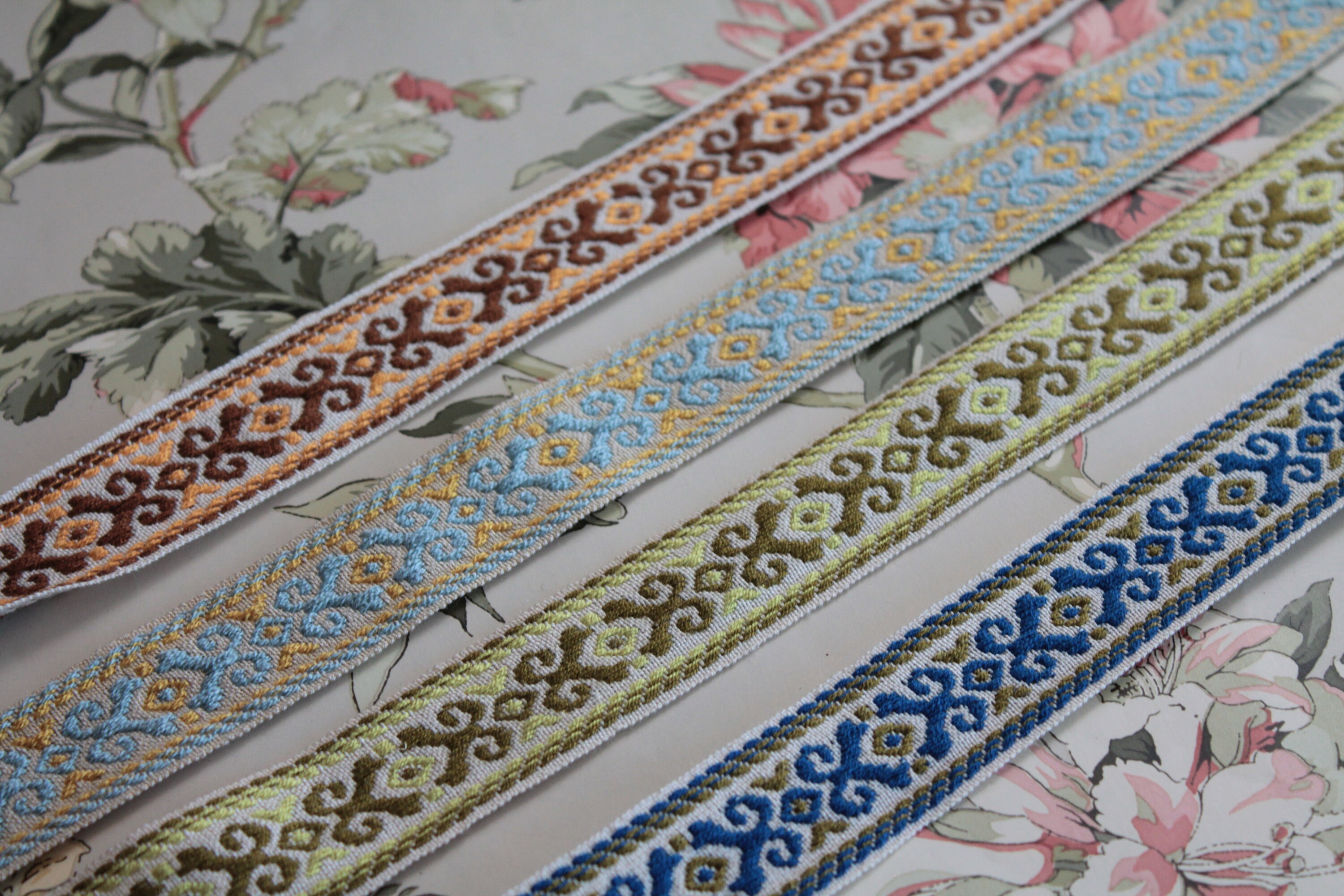 Medieval Tricolor Jacquard Braid With Geometric Patterns 32 Mm - Etsy