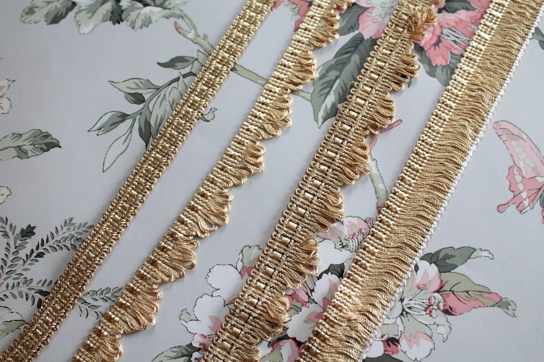 Yellow Trimmings Trim, Yellow Fringed Trim, Border for Lampshade ...