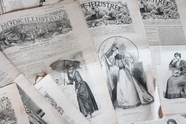 La Mode Illustrée 1890's, French Fashion Magazine of the 1890s, 4242 - Etsy