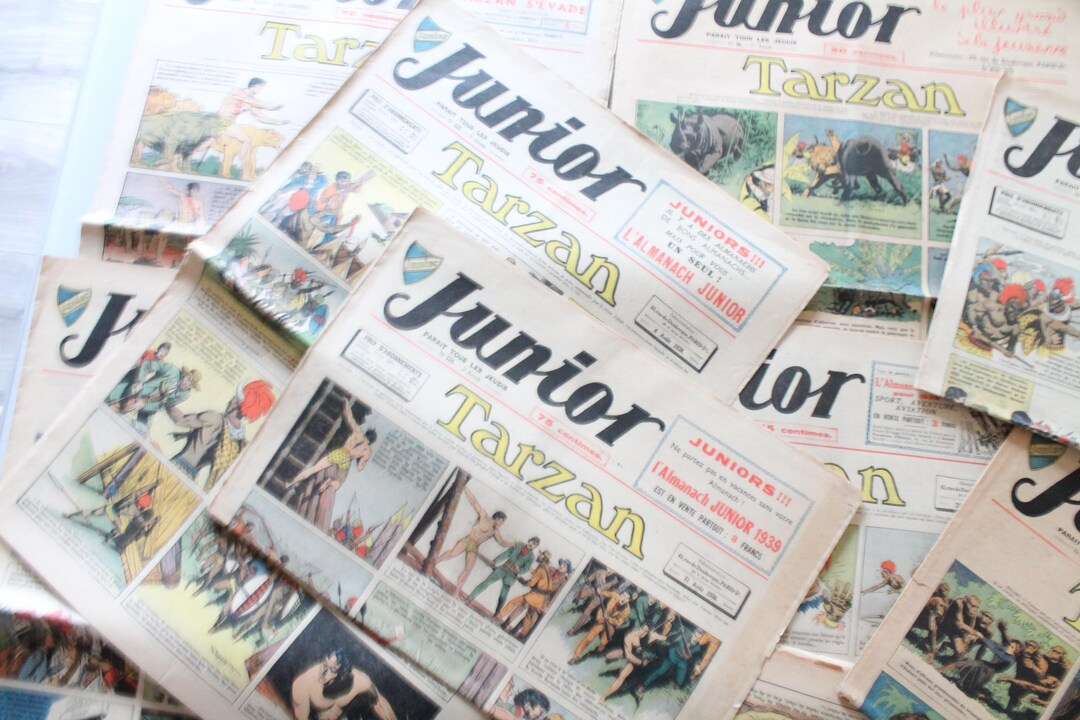 Old Tarzan Magazine 1936, Almanach Junior, 1936 Magazine, Old Comic ...