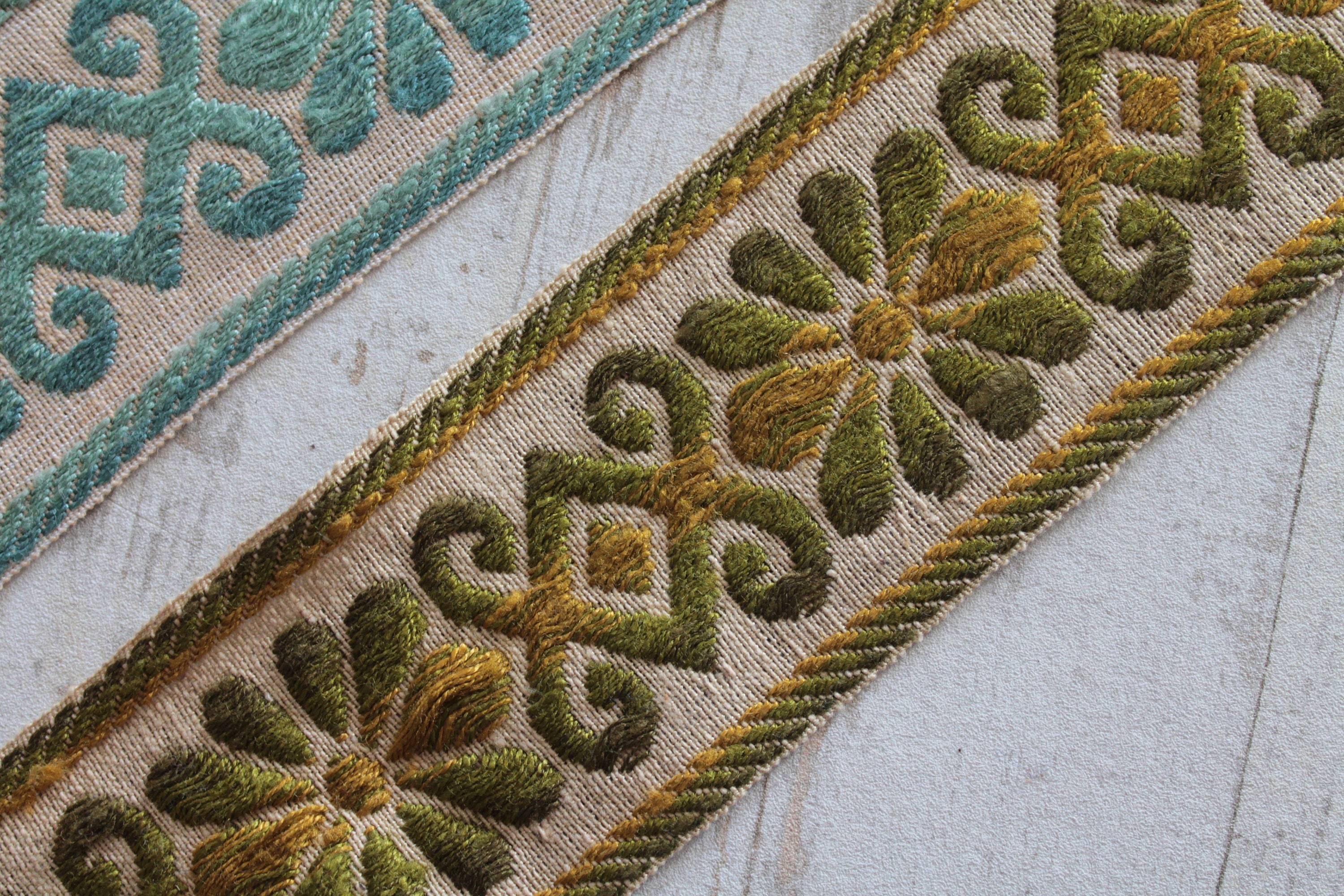 Medieval Tricolor Jacquard Braid With Geometric Patterns - Etsy