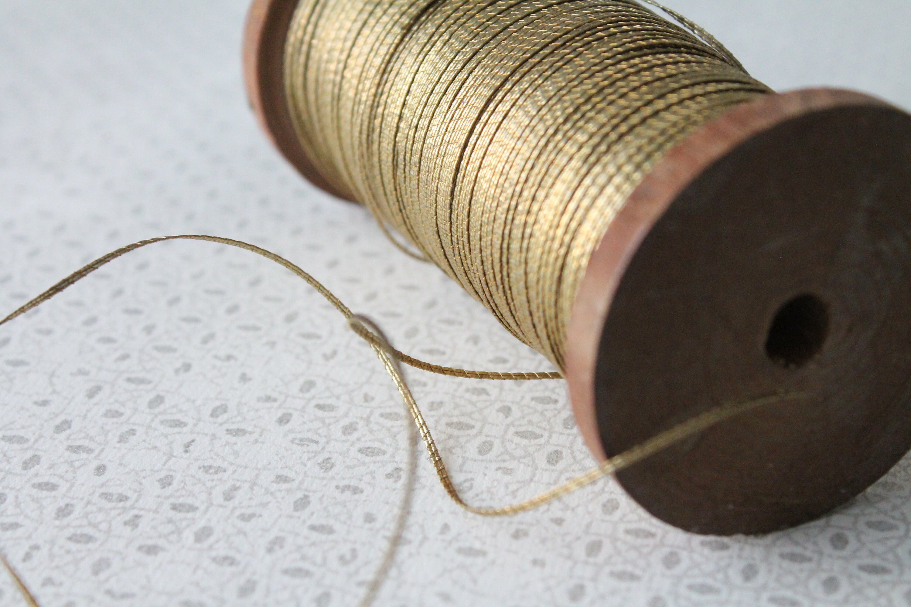 Antique Gold Thread Braid for Embroidery or Trimmings by 3 Meters 3.28y ...