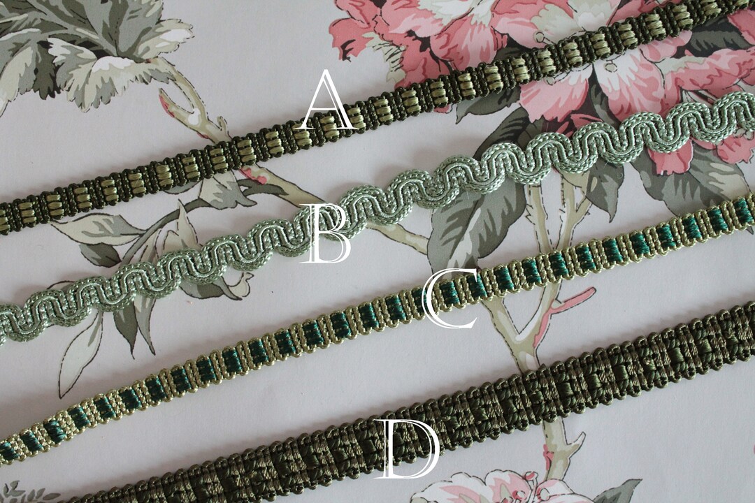Green Braid Trimmings, Vintage Braid, Lampshade Border, Ornament for ...