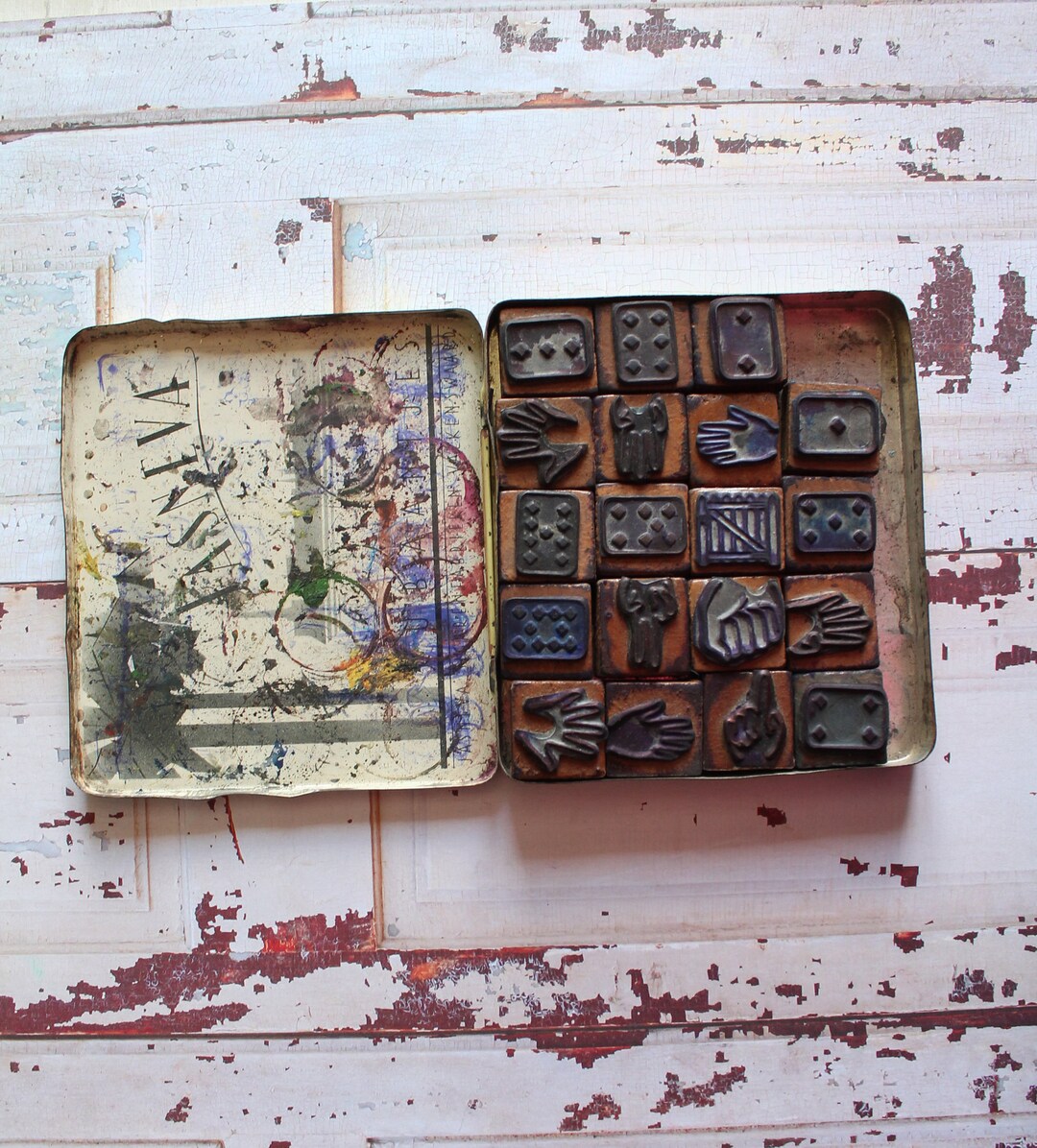 1 Vintage School Stamp From France, Hand Illustration, Domino, 3198 - Etsy