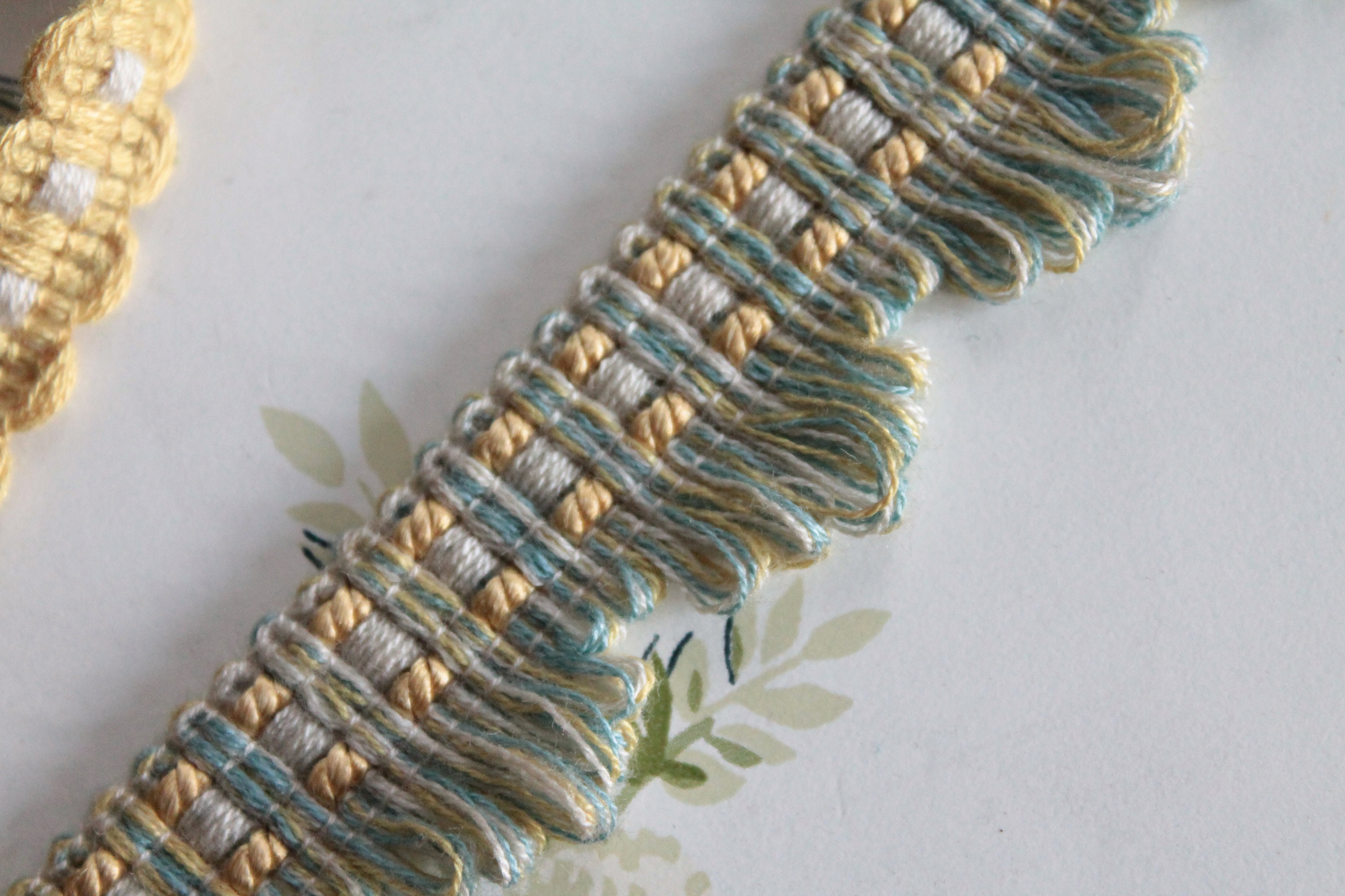 Vintage Straw Yellow Ribbon With Buckles French Trimmings | Etsy