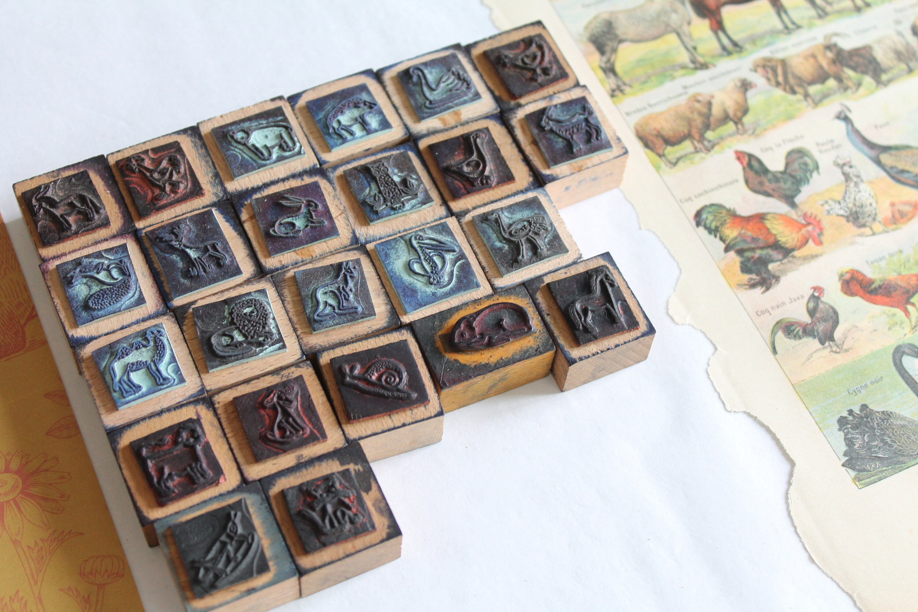 ANIMALS Rubber Stamp, Tiny Farm Animal Stamp, Miniature Animals, 3354 ...