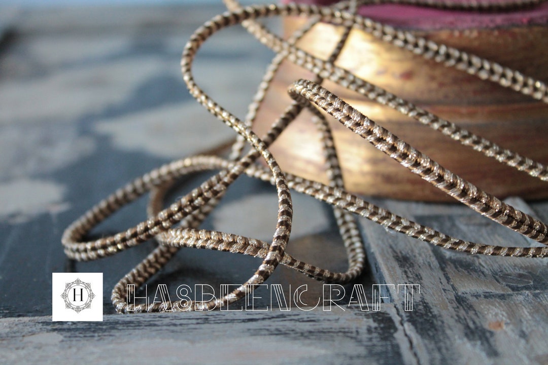 Golden Braid Called "gold Wire" Trimmings, Gold and Brown Braid, Gold ...