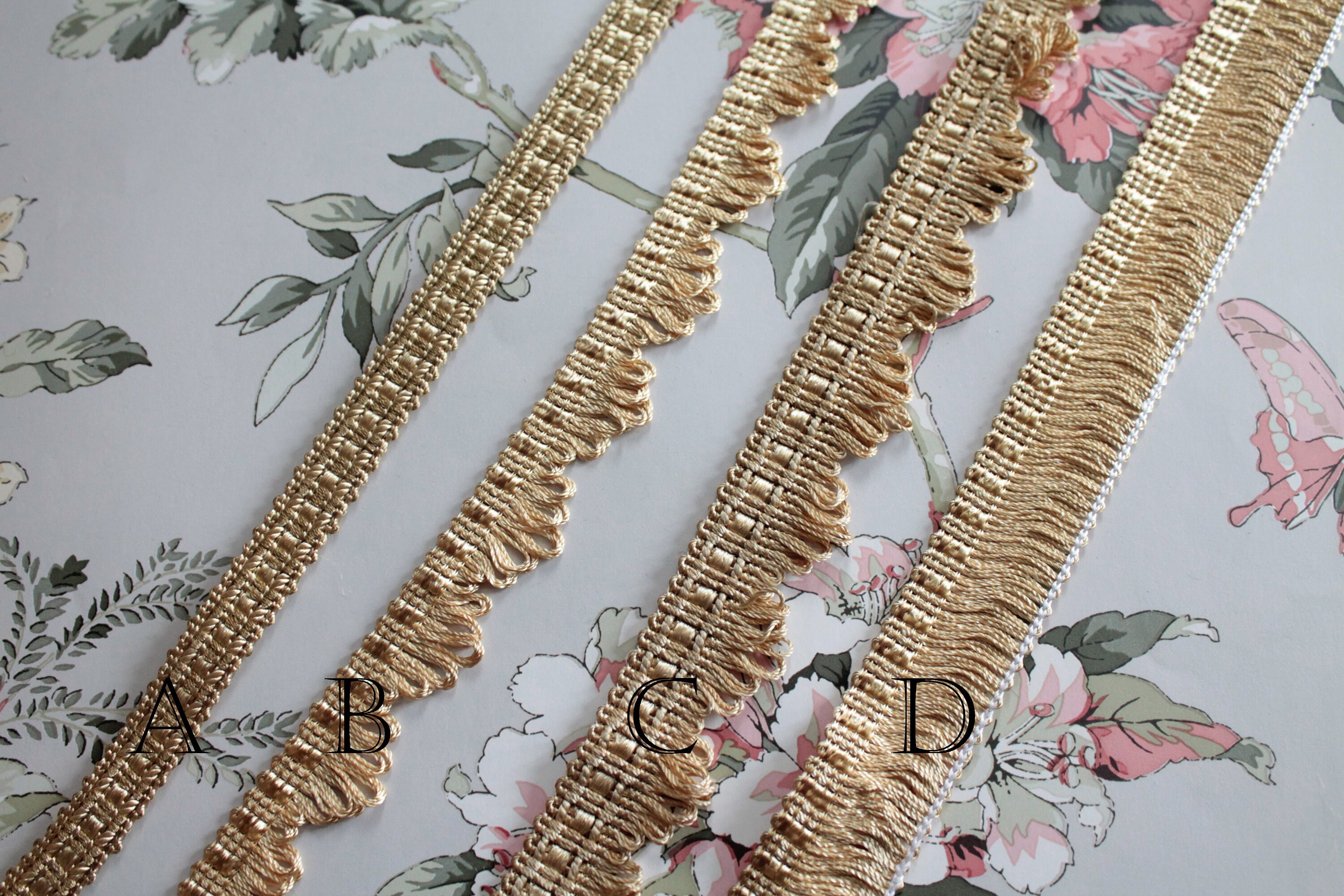 Yellow Trimmings Trim Yellow Fringed Trim Border for - Etsy