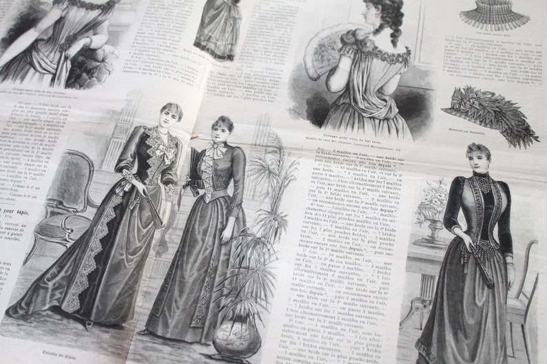 La Mode Illustrée 1890's, French Fashion Magazine of the 1890s, 4242 - Etsy