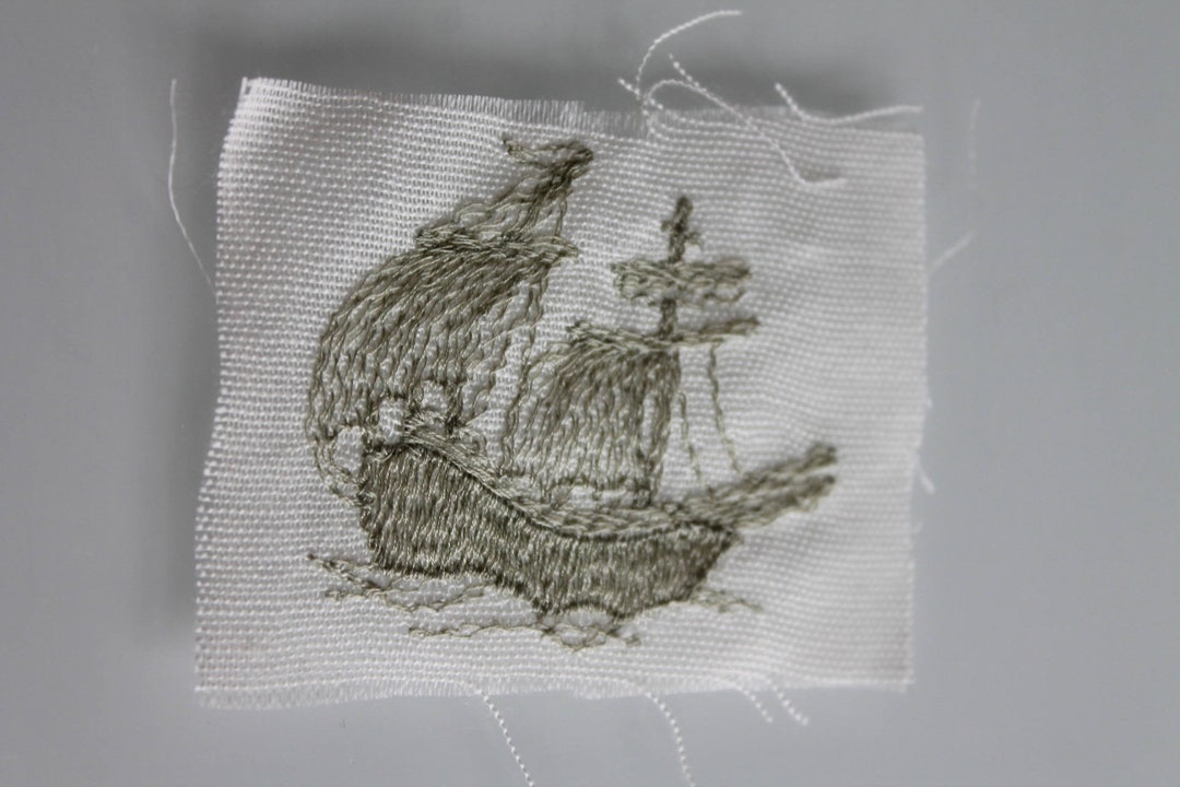 Embroidered Applique Sailboat / Boat, Small Embroidery 55x45 Mm, Sew-on ...