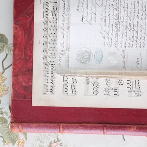 Antique French Documents, Musical Sheets, Dictionary Pages, 3911 - Etsy