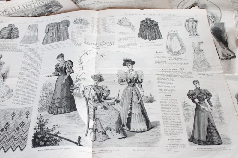 La Mode Illustrée 1890's, French Fashion Magazine of the 1890s, 4242 - Etsy