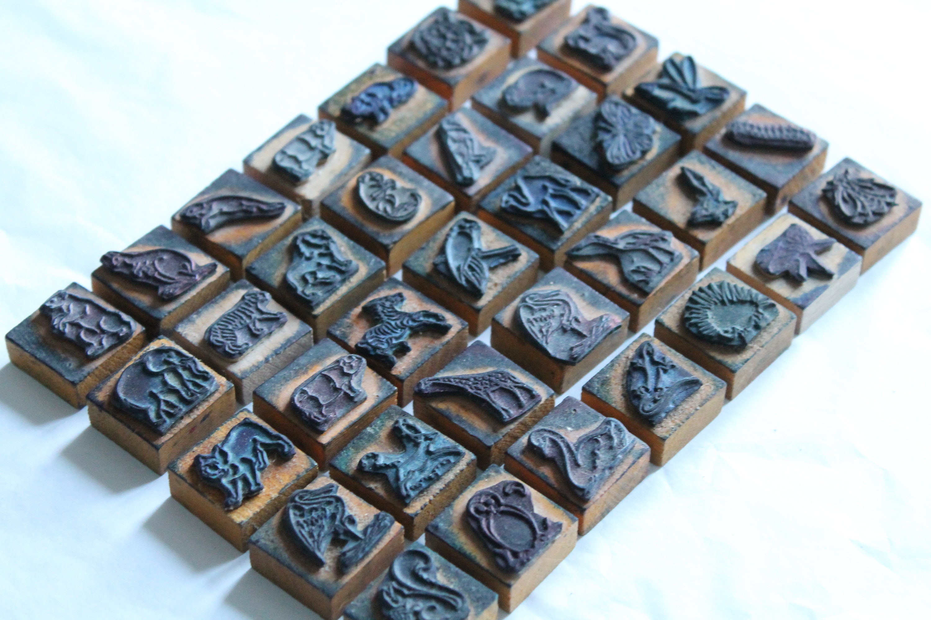 1950s Animal Rubber Stamp, Tiny Farm, Miniature Animals, Learning Game ...