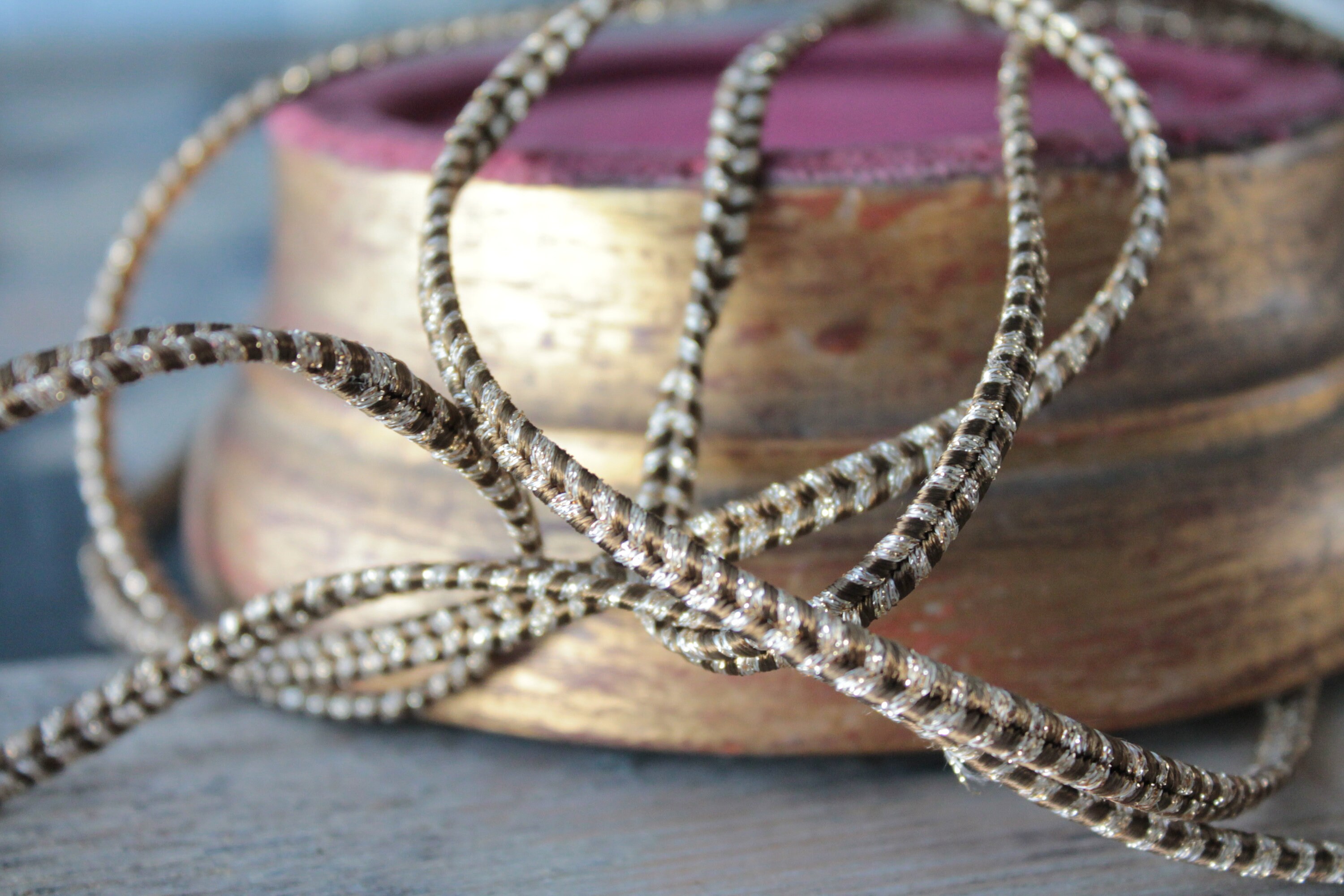 Golden Braid Called gold Wire Trimmings Gold and Brown | Etsy