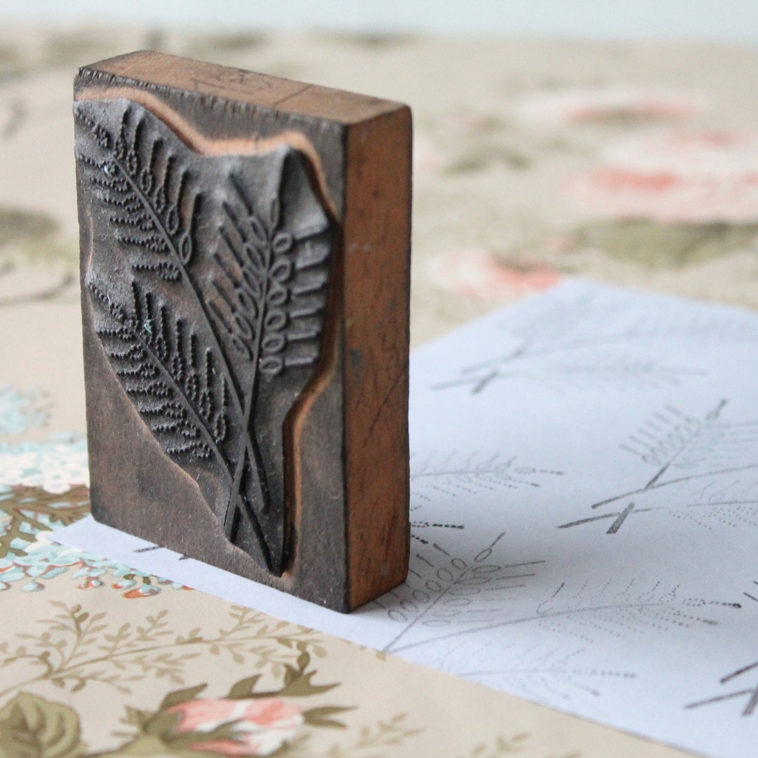 Ancient French Stamp Ears of Wheat for Scrapbooking, Textile Arts ...