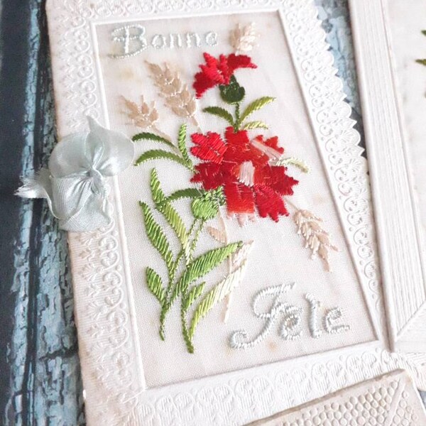 Embroidered Postcard - Etsy
