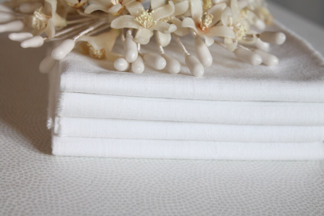 Mixed Linen and Cotton Square Meter Antique White French, 4303 - Etsy