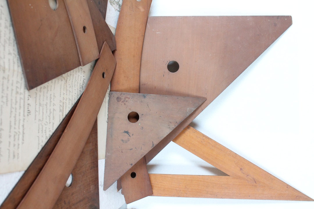 Antique Measuring Tools, Antique Wooden Squares, Wooden Rulers, Antique ...