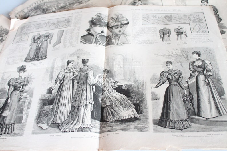 La Mode Illustrée 1890's, French Fashion Magazine of the 1890s, 4242 - Etsy