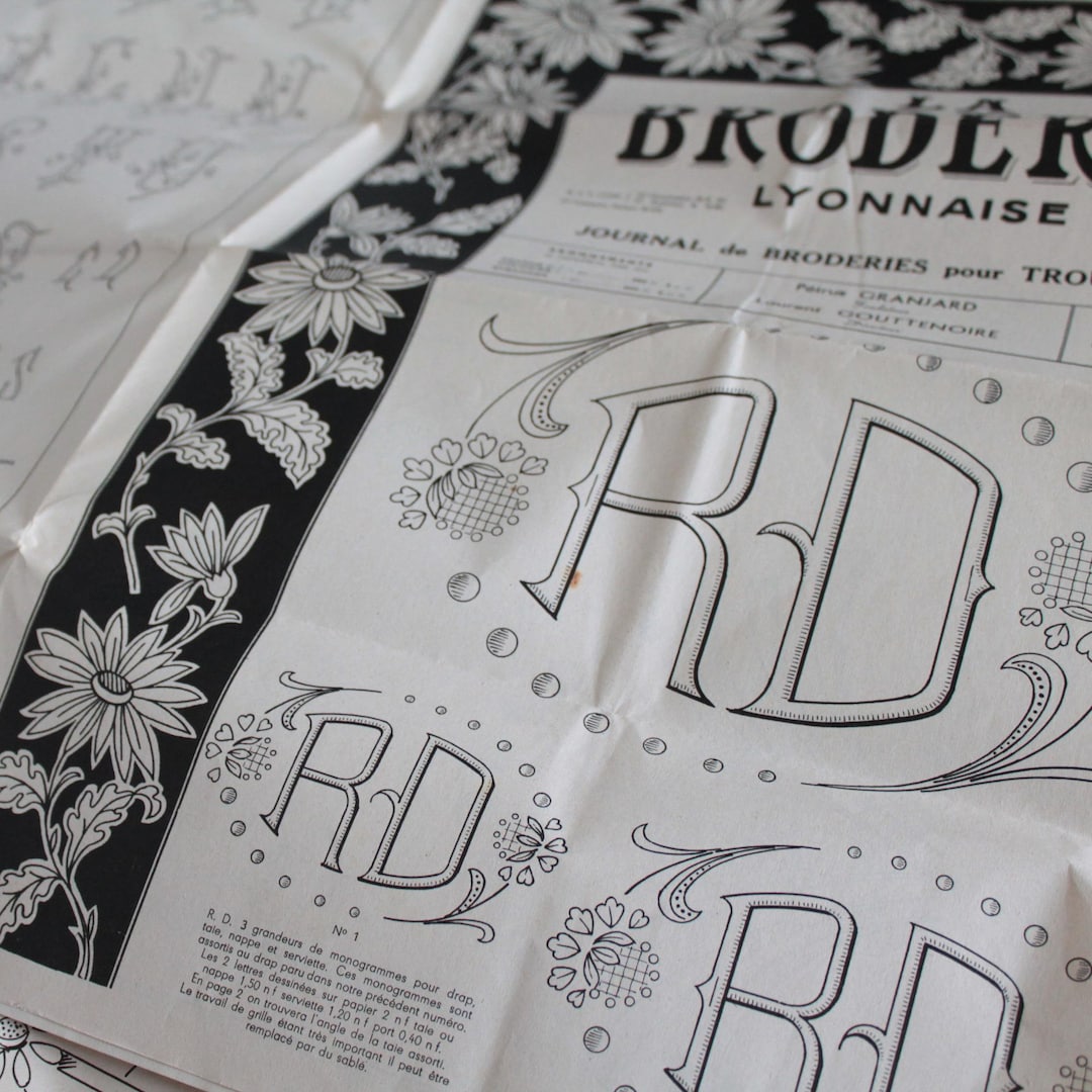 La Broderie Lyonnaise or Le Journal Des Brodeuses, Embroidery Journal ...