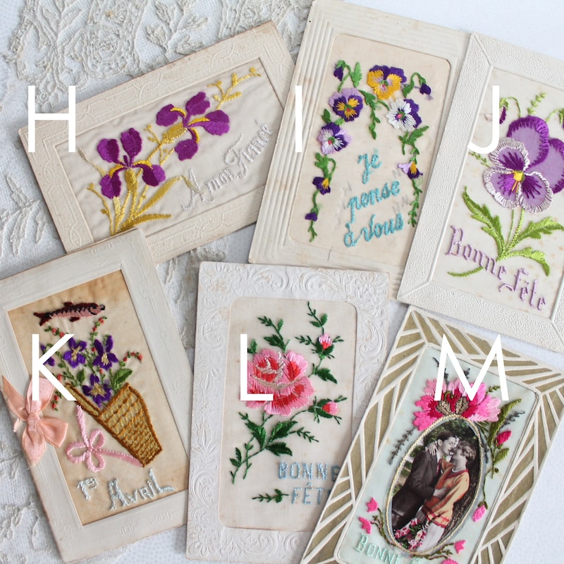 Embroidered Postcard - Etsy