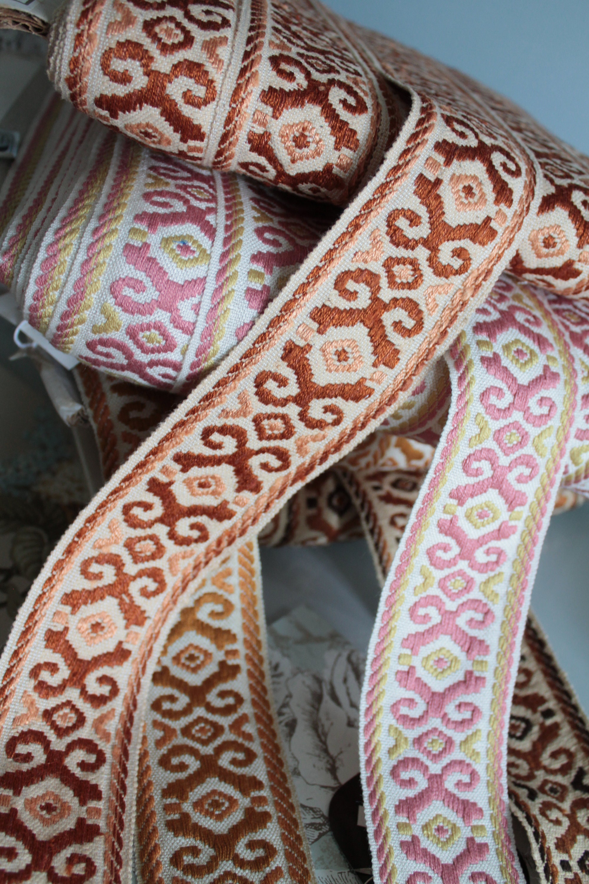 Medieval braid with geometric patterns width 6 cm by 1 meter | Etsy