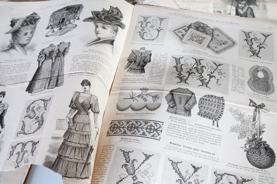 La Mode Illustrée 1890's, French Fashion Magazine of the 1890s, 4242 - Etsy