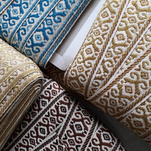 Medieval Tricolor Jacquard Braid With Geometric Patterns - Etsy UK