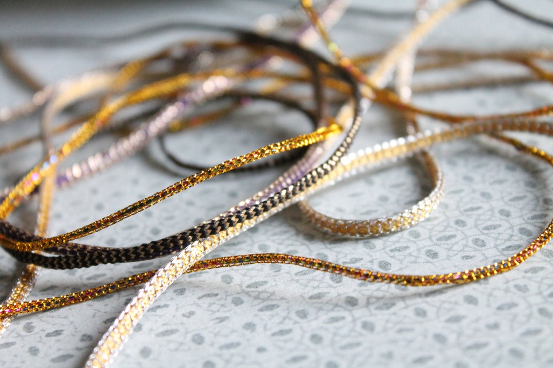 10 Meters Braid Trimmings 4 Mm Golden or Silver Two-tone for Costume ...
