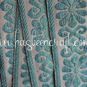 Medieval Tricolor Jacquard Braid With Geometric Patterns, Width 6.8 Cm ...