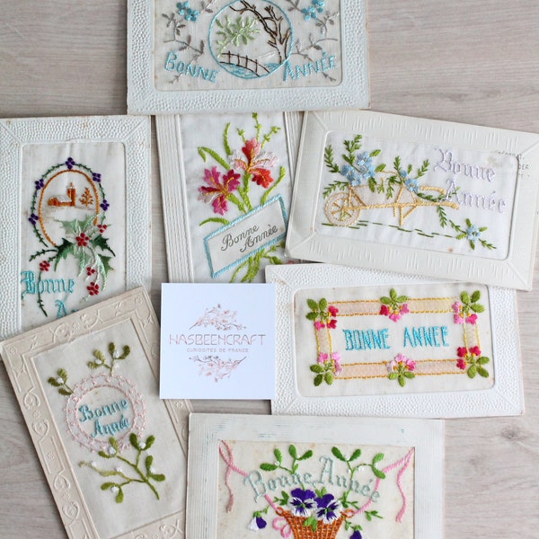 Embroidered Postcard - Etsy