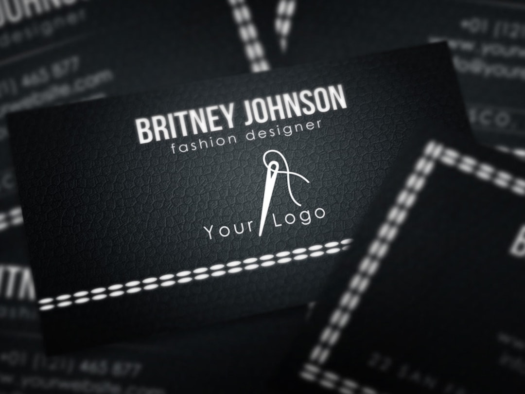 Fashion Designer Business Card Template: Black Luxurious Moda (PSD) - Etsy