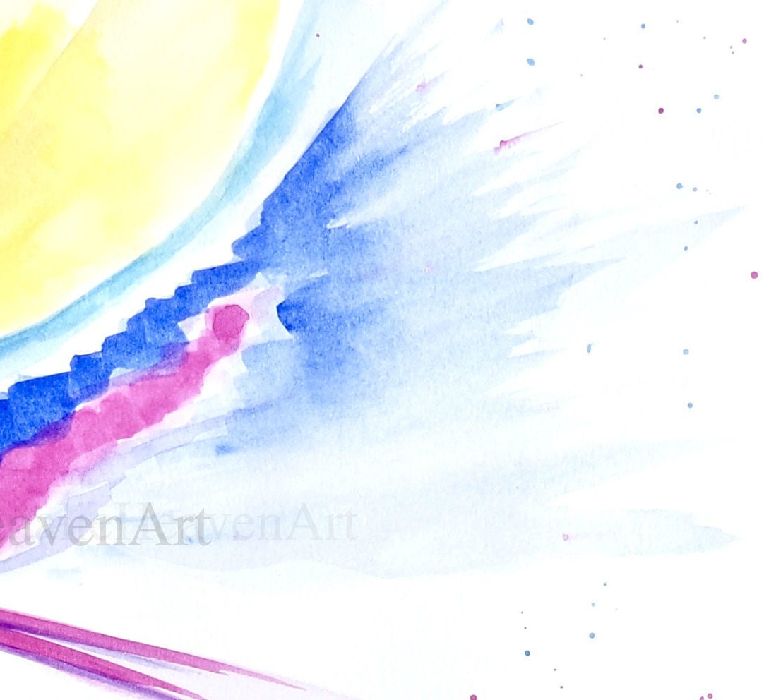 Swallow Bird Original Painting Colourful, Vibrant Wall Art 9x12, Spring ...