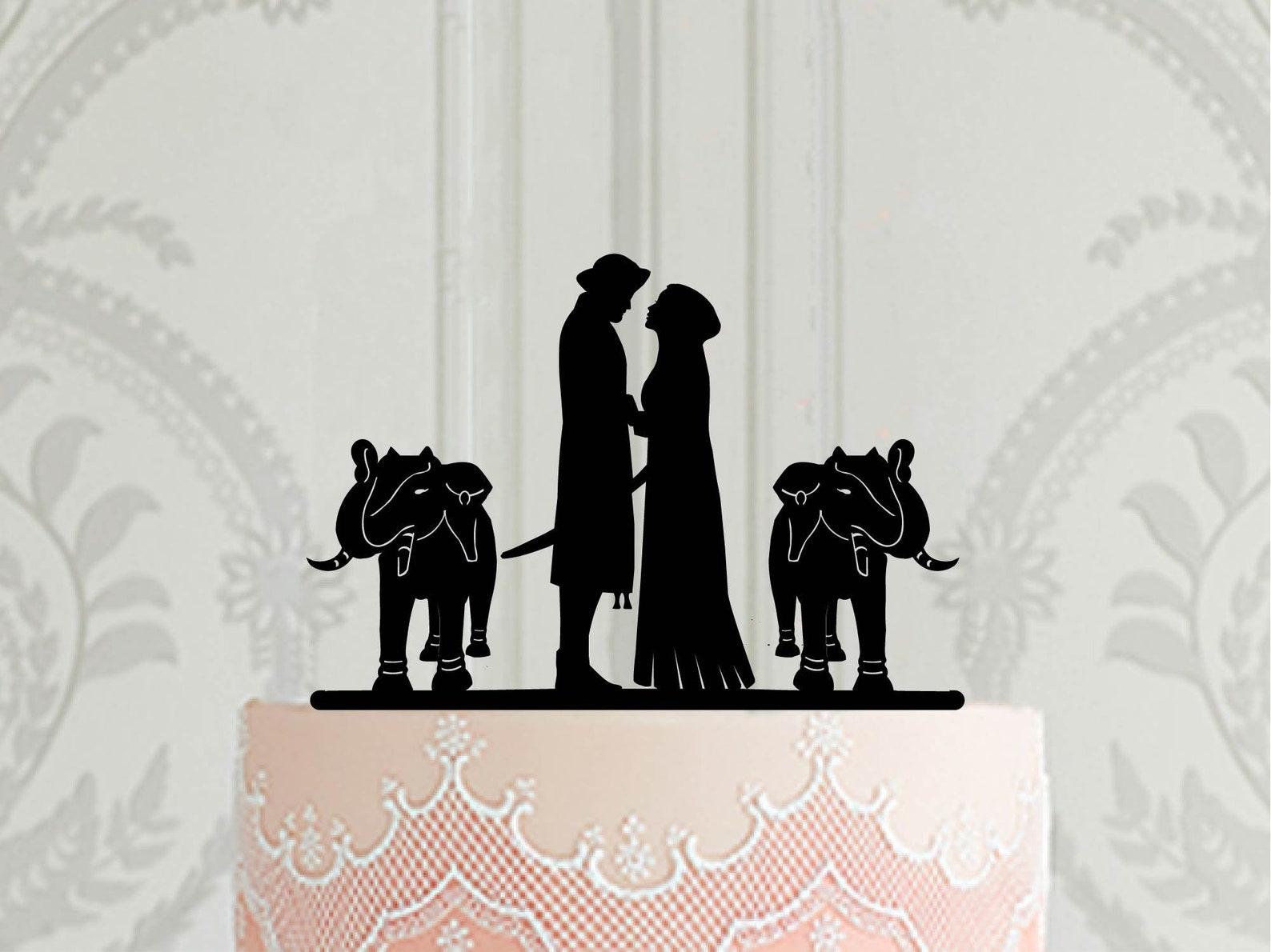 Hindu Wedding Cake Topper, With Elephant, Indian Cake Topper, Elephant ...