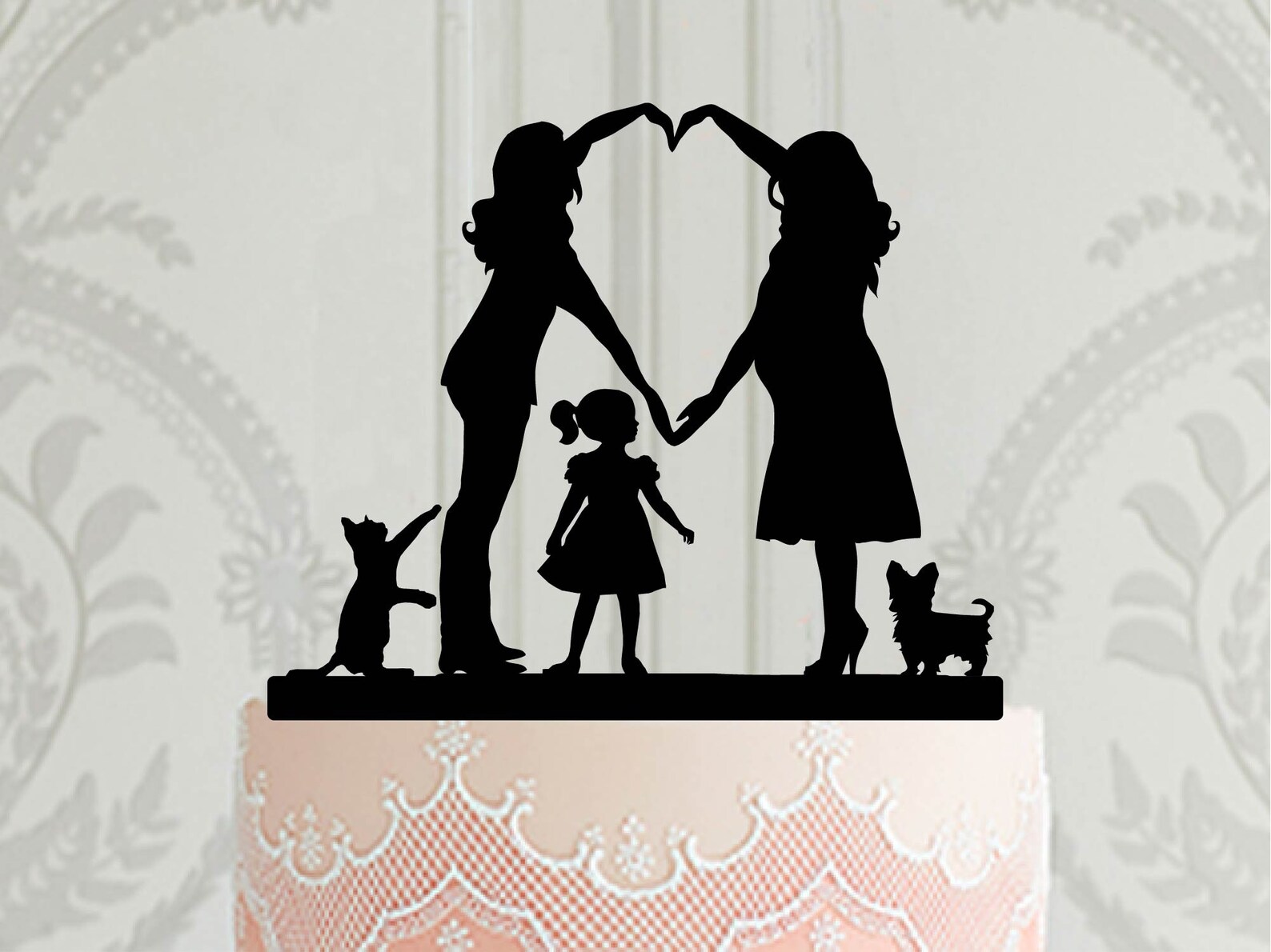 Fully Custom Lesbian Wedding Cake Topper 2 Women Cake Topper - Etsy